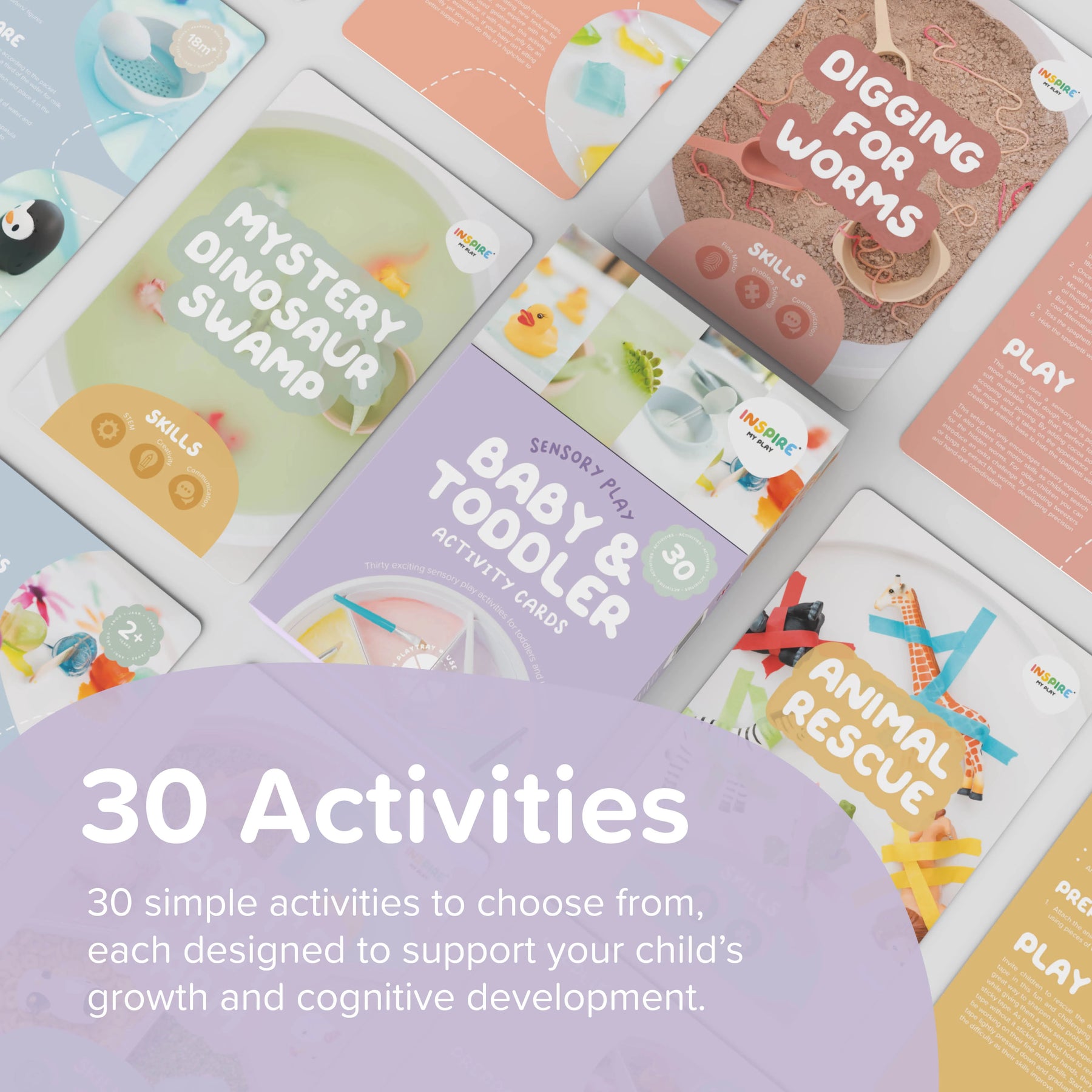 Baby and Toddler Sensory Play Activity Cards – Inspire My Play
